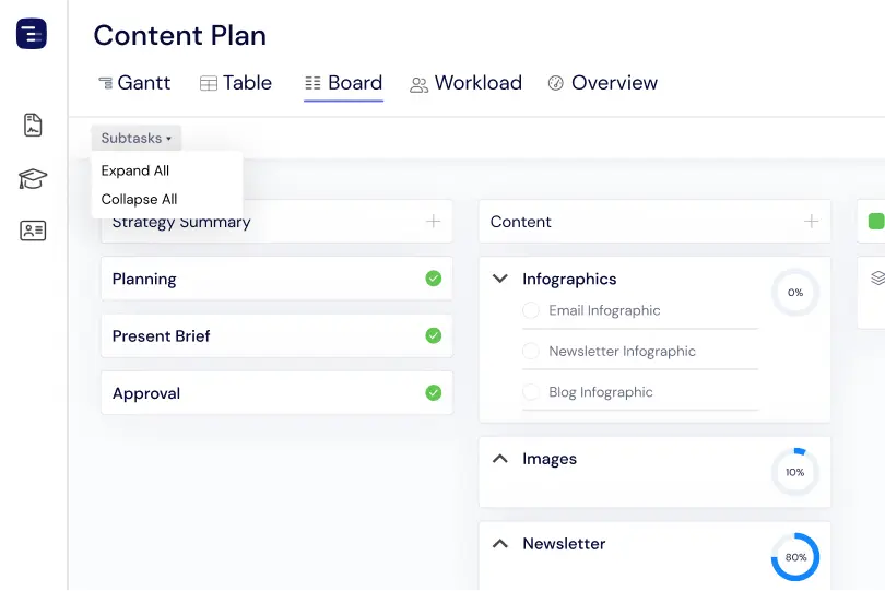 Instagantt Features - Kanban Board View